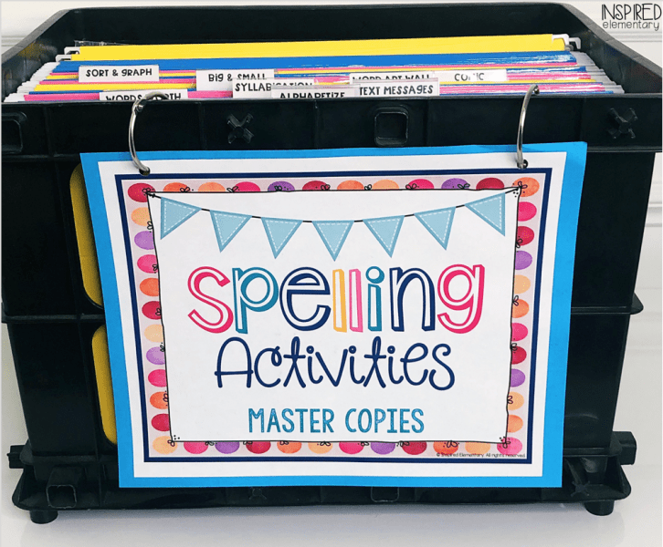Spelling Activities: Setting Up a Spelling Center · Inspired Elementary