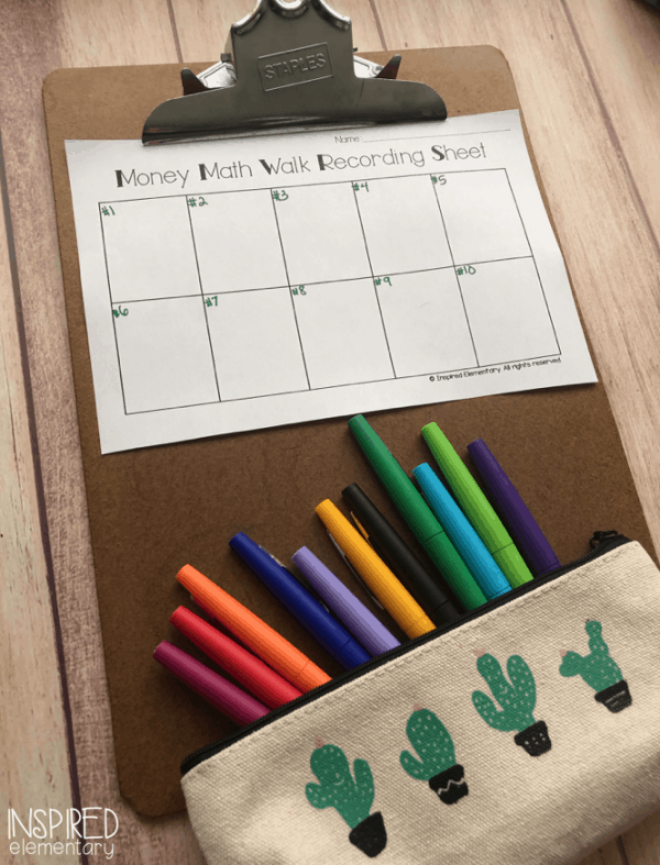 Money Math Walk Activity · Inspired Elementary