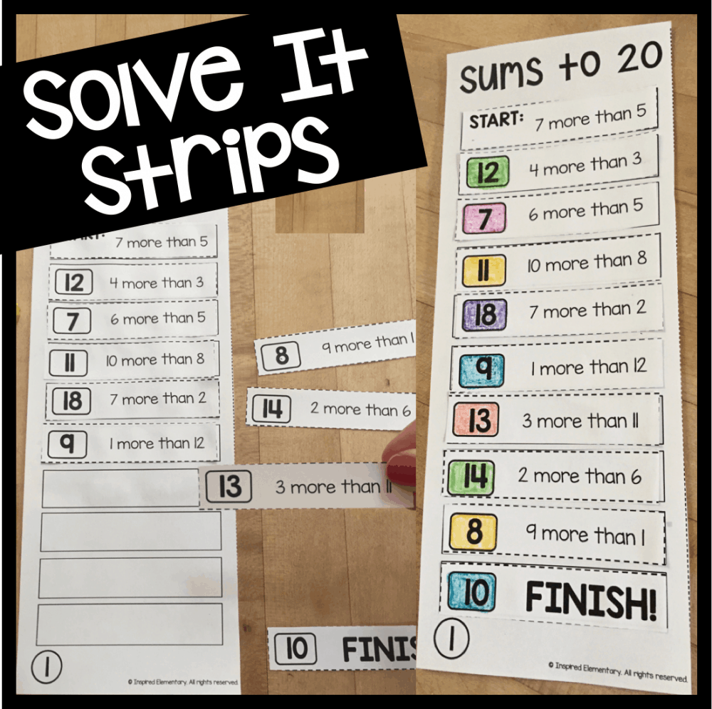 Solve It Strips® Math Puzzles · Inspired Elementary