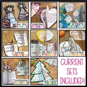 3-D Writing Activities BUNDLE – Writing Craftivities Throughout the Year