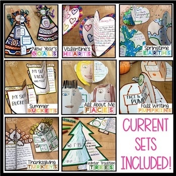 3-D Writing Activities BUNDLE – Writing Craftivities Throughout the Year
