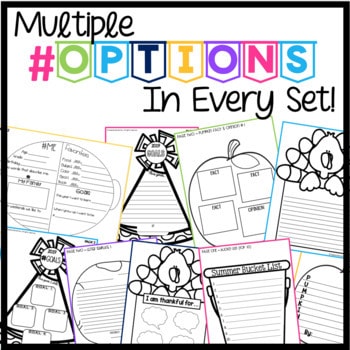 3-D Writing Activities BUNDLE – Writing Craftivities Throughout the Year