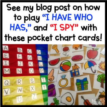 A-Z Pocket Chart Letter & Picture Cards · Inspired Elementary
