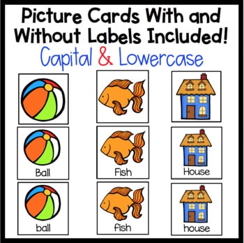 A-Z Pocket Chart Letter & Picture Cards · Inspired Elementary