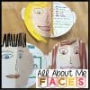 All About Me Writing Activity: 3-D Faces
