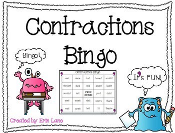 Contractions Bingo!