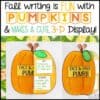 Fall Writing Craftivity: 3-D Pumpkins · Inspired Elementary