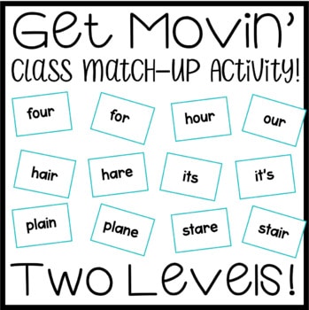 Homophone Match-Up and Comic Strip Activity · Inspired Elementary