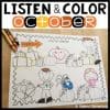 Listen and Color October | Following Directions Activities | Listening ...