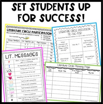 Literature Circles: Job Sheets and More! · Inspired Elementary