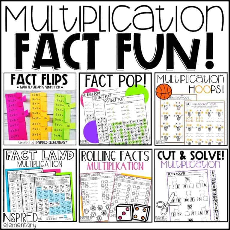 Multiplication Facts Practice Bundle | Multiplication Games and ...