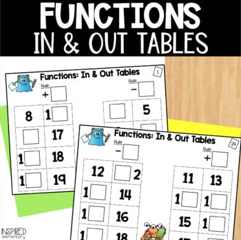 Math Tiles Functions In & Out Tables · Inspired Elementary