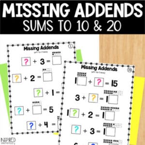 Math Tiles: Missing Addends · Inspired Elementary
