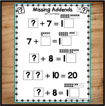 Math Tiles: Missing Addends