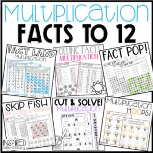 Multiplication Fact Fun Bundle: Multiplication Worksheets, Games and ...