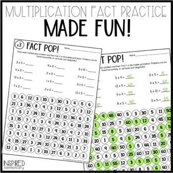 Multiplication Fact Pop: Multiplication Facts Practice to 12 · Inspired ...