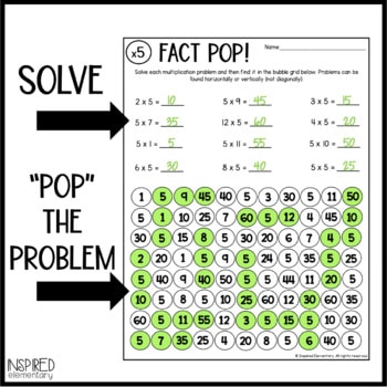 Multiplication Fact Pop: Multiplication Facts Practice to 12 · Inspired ...
