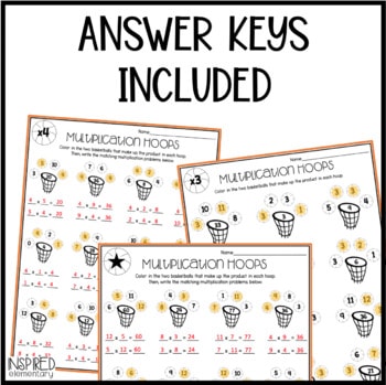 Multiplication Hoops: Multiplication Facts to 12 · Inspired Elementary