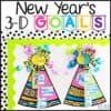 New Years 2022 Goals Hats 3D Writing Activity · Inspired Elementary
