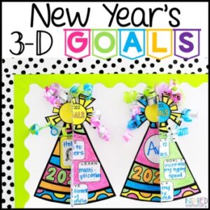 New Years 2022 Goals Hats 3D Writing Activity · Inspired Elementary