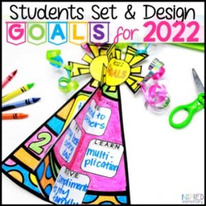 New Years 2022 Goals Hats 3D Writing Activity · Inspired Elementary