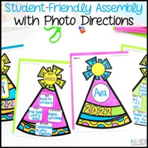 New Years 2022 Goals Hats 3D Writing Activity · Inspired Elementary