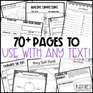 Reading Response Activities | Reading Comprehension Sheets | Book ...