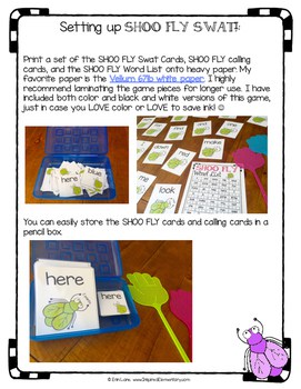 SHOO FLY SWAT! All 220 DOLCH Sight Words · Inspired Elementary