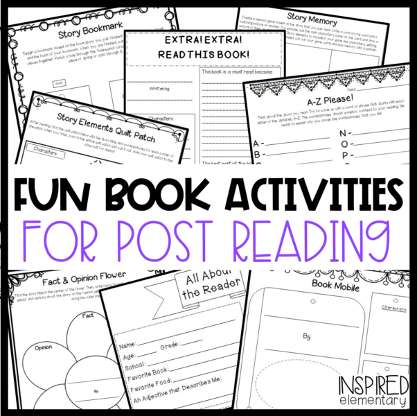 Reading Response Activities | Reading Comprehension Sheets | Book ...