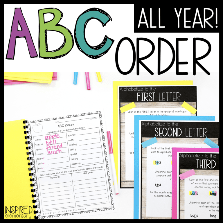 ABC Order Practice: Alphabetizing Through the Year! · Inspired Elementary