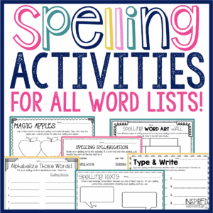 SPELLING ACTIVITIES - NO PREP - For ALL Word Lists (10, 15, 20 & 25 ...