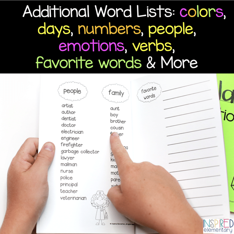 Student Dictionary Spelling Dictionary Personal Dictionary Sight Words ...