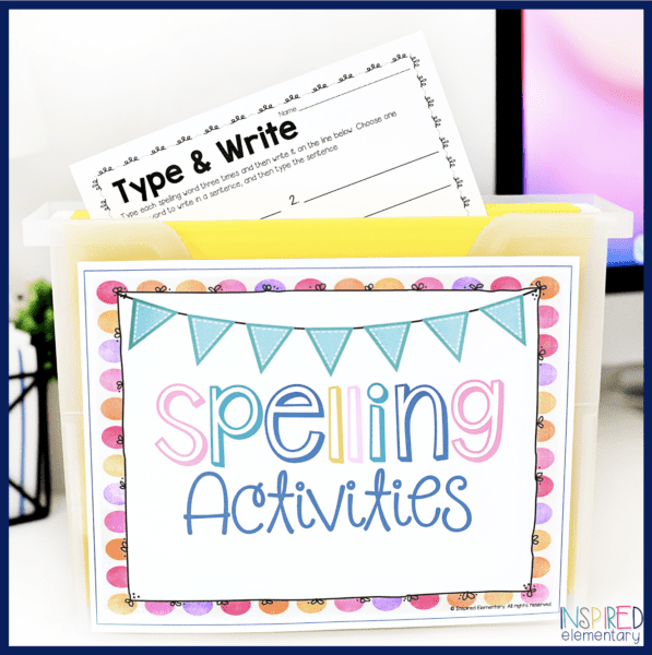 SPELLING ACTIVITIES - NO PREP - For ALL Word Lists (10, 15, 20 & 25 ...