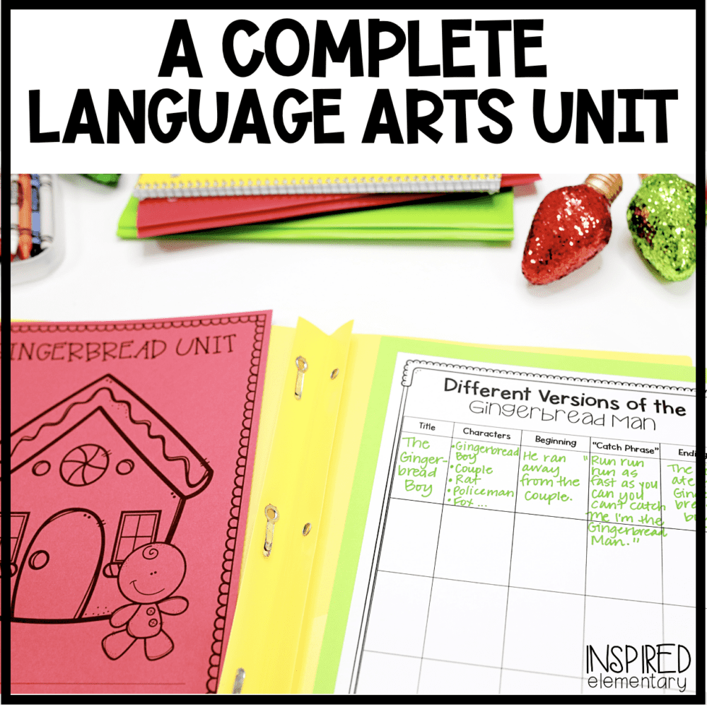 Gingerbread Man Unit | Comparing Stories Reading | Gingerbread Writing ...