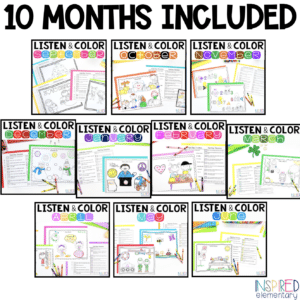 Listen and Color BUNDLE | Following Directions Activities · Inspired ...