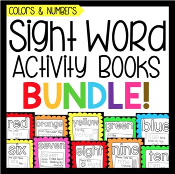 Sight Word Activity Book Bundle: Colors and Numbers · Inspired Elementary