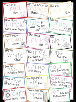 Sight Word Activity Book Bundle: Colors and Numbers · Inspired Elementary