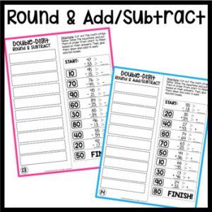 Double Digit Addition and Subtraction WITH REGROUPING Solve It Strips ...