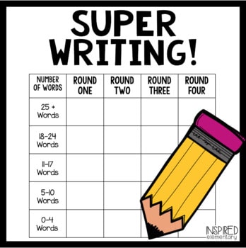 Super Writing! A Writing Fluency Activity · Inspired Elementary
