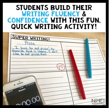 Super Writing! A Writing Fluency Activity · Inspired Elementary