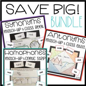 Synonyms Match Up and Class Book Activity · Inspired Elementary