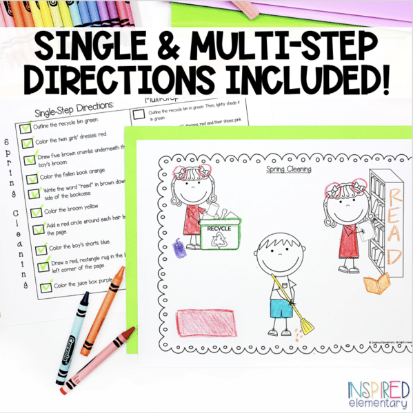 Listen and Color BUNDLE | Following Directions Activities · Inspired ...