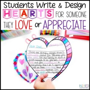 Valentine's Day Writing: 3-D Hearts Activity · Inspired Elementary
