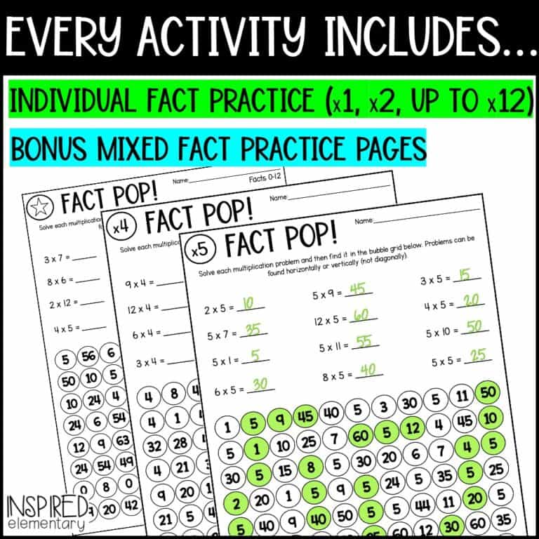 Multiplication Facts Practice Bundle | Multiplication Games and ...