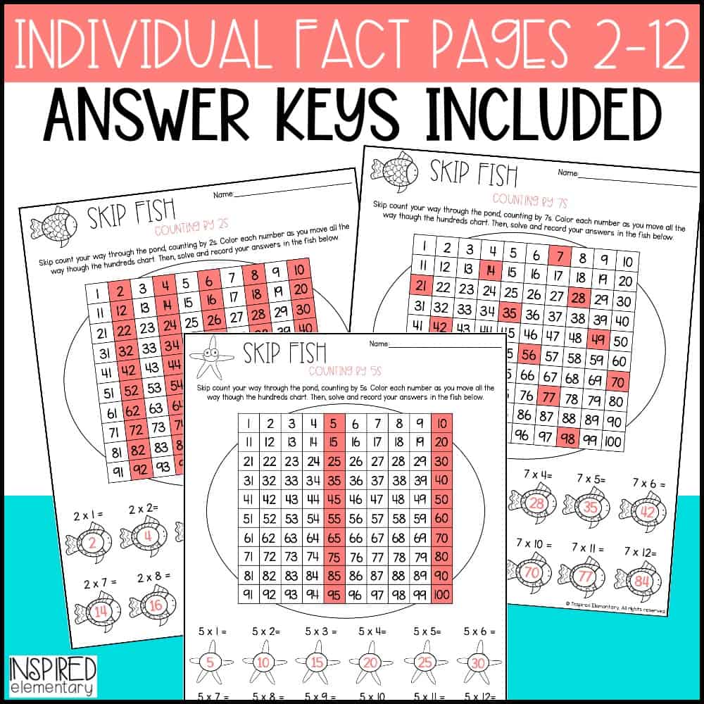 Skip Fish Multiplication: Skip Counting Facts to 12 · Inspired Elementary
