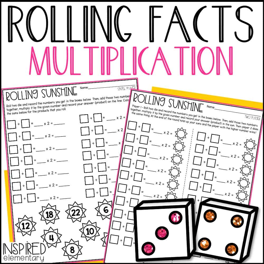 Multiplication Rolling Facts: Multiplication Facts to 12 · Inspired ...