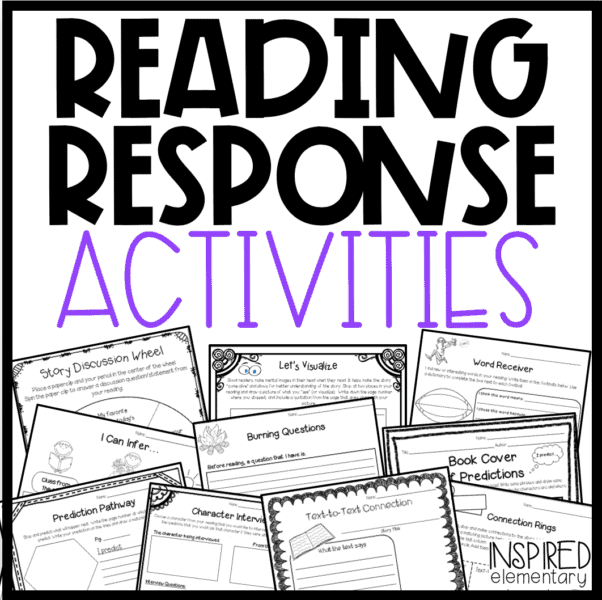 Reading Response Activities | Reading Comprehension Sheets | Book ...