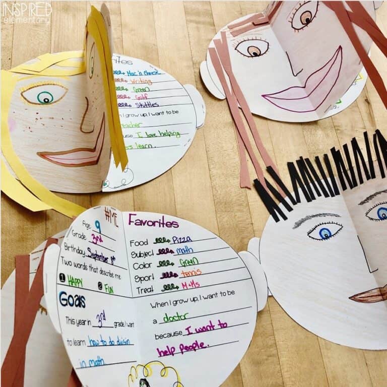 3-D All About Me Faces · Inspired Elementary