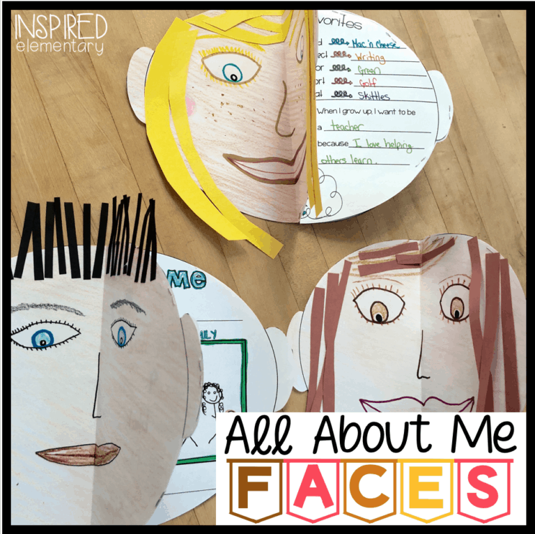3-D All About Me Faces · Inspired Elementary