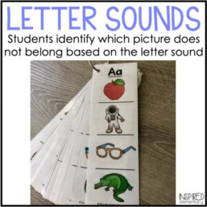 Beginning Sounds Letter Picture Strips - Letter Sound Discrimination ...